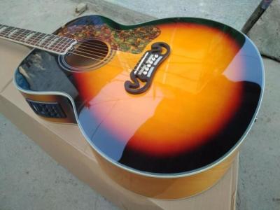 China 2018 New sunburst G200 acoustic guitar Chibson GB200 VS electric acoustic guitar fishman presys blend mic & hardcase for sale