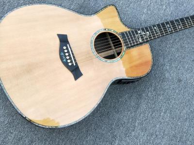 China Left handed Cutaway 916 Acoustic guitar,Solid spruce top,Factory Ebony Fretboard Guitar,Abalone inlays OEM Guitar for sale