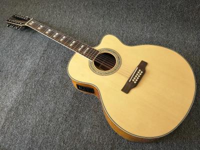 China 12 Strings Acoustic Guitar / guitar natural AAA Solid Spruce Body 43 inch Guitar Acoustic Fishman Pickups guitar for sale
