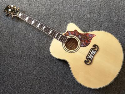 China Factory Chibson style customization J200 Acoustic Guitar Cutaway Acoustic Classic Guitar with Pickup and Hardcase for sale