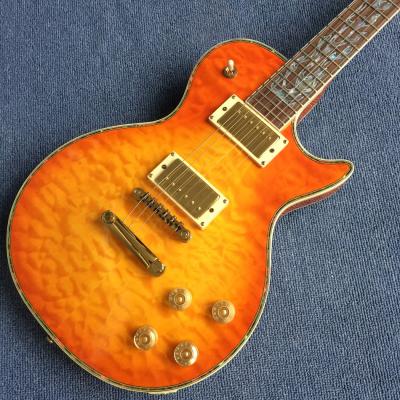 China Chibson custom LP electric guitar, Flame Maple Top electric guitar with Gold hardware for sale