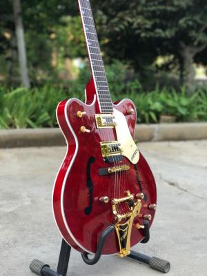 China Custom shop ES-335 F hollow body jazz Electric Guitar 6 Strings red guitar with Gold hardware vibrato system for sale