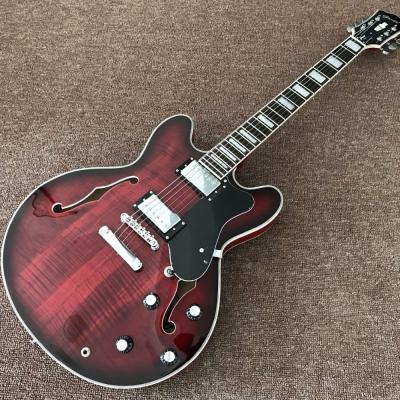China Hollow body JAZZ electric guitar maple top Jazz guitar, double F hole for sale