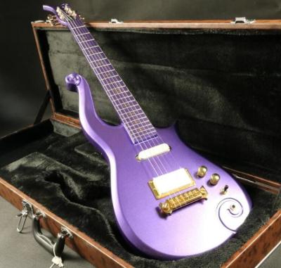 China Quality sh covered pickup purple prince set in neck painted fretbard prince Electric guitar Guitar for sale