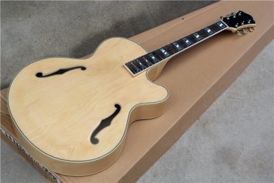 China Custom Semi-finished Electric Guitar Kit with Rosewood Fretboard,Abalone Inlay,Semi-hollow Body for sale