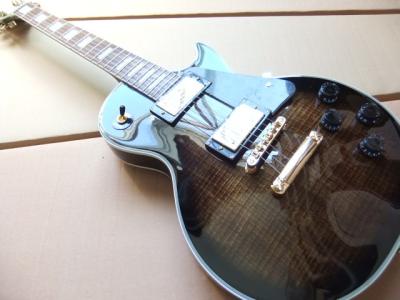 China Custom LP Custom Electric Guitar Hollow body In Amber Maroon for sale
