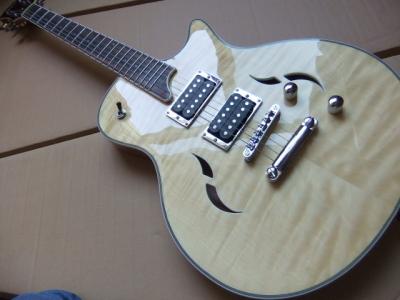 China Wholesale T5 Custom Electric Guitar Semi Hollow In Natural Burst for sale