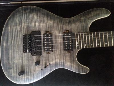 China High quality 7 strings electric guitar flamed maple floyd rose bridge custom guitar with free shipping for sale