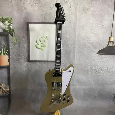 China Custom Gibson Style Gold Color Firebird Electric Guitar Solid HPL Fretboard HH Pickups Mahogany Body for sale