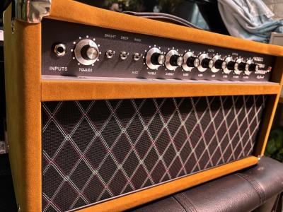 China 2024 HOT!!! Dumble #002 Version Clone SSS20-Steel String Singer SSS Tube Amp Head 20Watt in Suede Brown with Original Knobs for sale