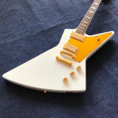 China Wholesale Custom shop White Explorer shape Electric Guitar , gold color hardware for sale