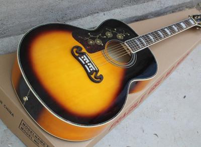 China Factory Gibsons Custom 43 inch S 20 frets tobacco sunburst left acoustic guitar with electric guitar's pickup for sale