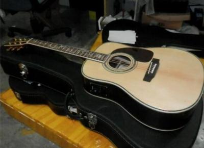 China Custom D 45 acoustic guitar life tree inlay fret solid spruce wood top guitar With fisherman with hardcase for sale