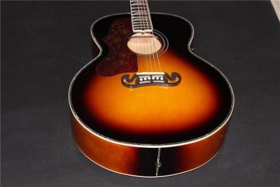 China Lefty guitar jumbo wholesale guitar promotion electric acoustic guitar lefty sunburst Acoustic guitar for sale