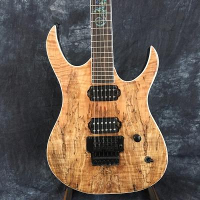 China Hot Selling 6 Strings Brown Quilted Finish Jackson Electric Guitars With Black Hardwares for sale