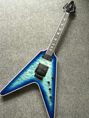 China Custom shop blueburst Flying V Electric Guitar flying v guitar China OEM Guitar for sale