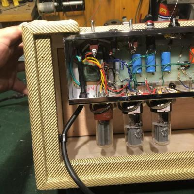 China 2025 Tweedle Dee Deluxe 5E3 Classic Dumble Style Mods Tweed Head, Pure Handed with Eyelet Board, 6V6GT*2, 12AX7*2, 5Y3GT*1, Grand Amplifier, Accept Amp OEM for sale