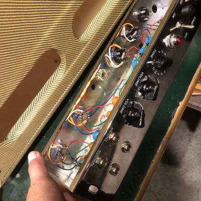 China 2025 Tweedle Dee Deluxe 5E3 Classic Dumble Style Mods Tweed Head, Pure Handed with Eyelet Board, 6V6GT*2, 12AX7*2, 5Y3GT*1, Grand Amplifier, Accept Amp OEM for sale