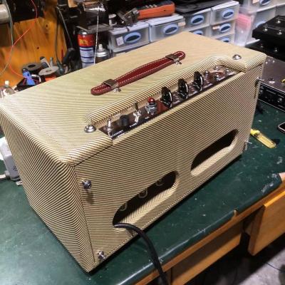 China 2025 Tweedle Dee Deluxe 5E3 Classic Dumble Style Mods Tweed Head, Pure Handed with Eyelet Board, 6V6GT*2, 12AX7*2, 5Y3GT*1, Grand Amplifier, Accept Amp OEM for sale
