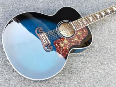 China Top quality Blue clolor 12 strings J200 classical acoustic Guitar,Factory maple 43