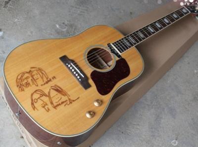 China Natural Chibson G160e acoustic guitar John Lennon signature G160 electric acoustic guitar top drawings G160 for sale