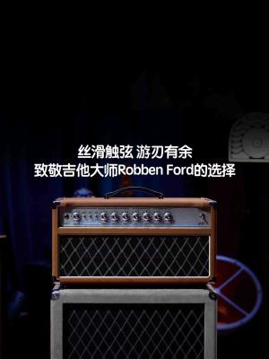 中国 カスタムダムブルクローン 2025 オーバードライブリバー 50ワット ハンドワイヤードチューブ ヘッド スウェード ブルー JJチューブ 50W 販売のため