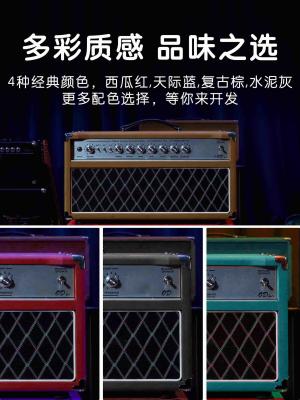 中国 カスタムダムブルクローン 2025 オーバードライブリバー 50ワット ハンドワイヤードチューブ ヘッド スウェード ブルー JJチューブ 50W 販売のため