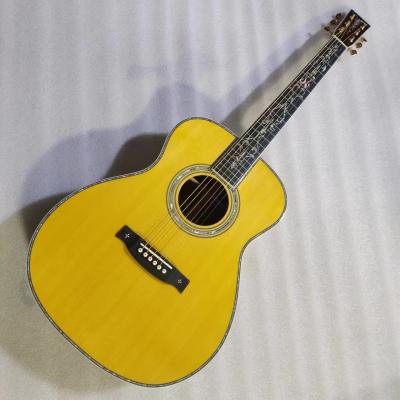 China Custom Martin style OM body solid santo back side acoustic guitar 40 inch for sale