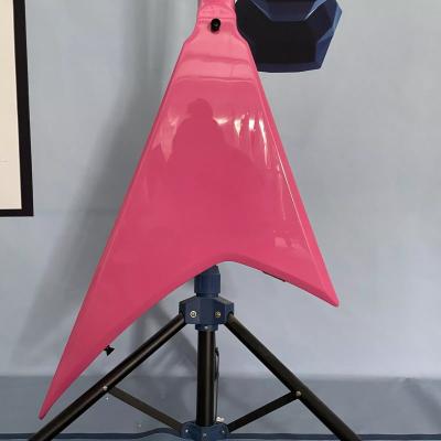 中国 左手ピンクスワローテイル V 固体 電気ギター オープンピック 22 フレット 販売のため