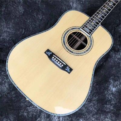 中国 カスタムマーティンスタイル デラックス D-100AA 全固木 41インチ D型スプルース アコースティックギター アバロン 販売のため