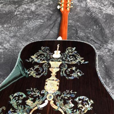 中国 カスタムマーティンスタイル デラックス D-100AA 全固木 41インチ D型スプルース アコースティックギター アバロン 販売のため