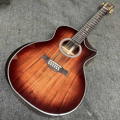 中国 カスタム 6弦 ハワイ語 KOA トップ ソリッド ハワイ語 コア バックサイド マホーニー ネック エボニー フレットボード カタウェイ K24ce アコースティック ギター 販売のため