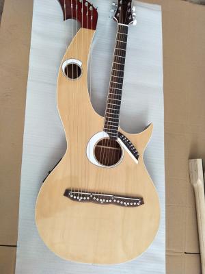 China 20 Strings Double Neck Acoustic Harp Guitar with EQ for sale