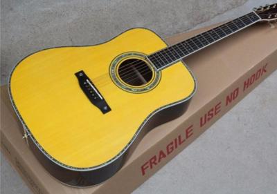 China 41 Inch Solid Wood Body Acoustic Guitar Sitka Mahogany Back and Side Authorized Grover Machine Heads for sale