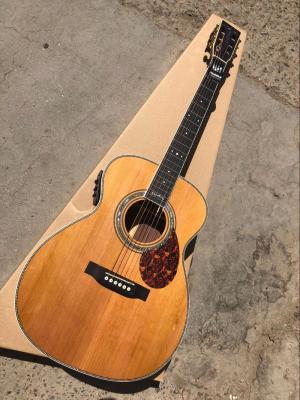 China Ebony Fretboard OM body Signature Acoustic Electric Guitar (OM-G) for sale