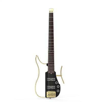 China Custom New high-quality Unique Design Patented 5 String Bass Unique Design Patented Headless Travel Electric Guitar for sale