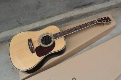 China Custom guitar factory Top Quality Solid Spruce Top Rosewood Back & Sides  Acoustic D45 guitar for sale