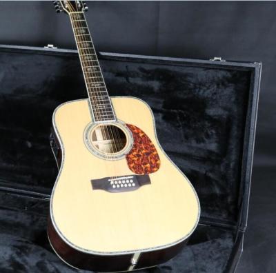 China 41'' D45D 12 Strings Electric Acoustic Guitar Fishman EQ Solid Spruce Top Mahogany Neck for sale