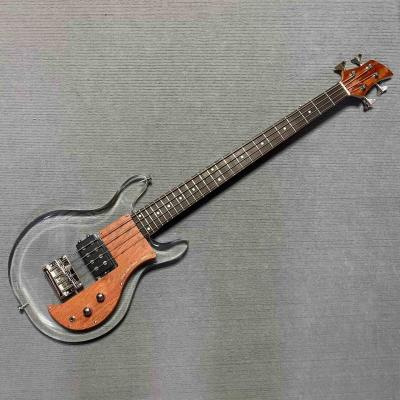 China Custom Dan Armstrong 4 Strings Acrylic Electric Bass Maple Neck Rosewood Fretboard w/H for sale