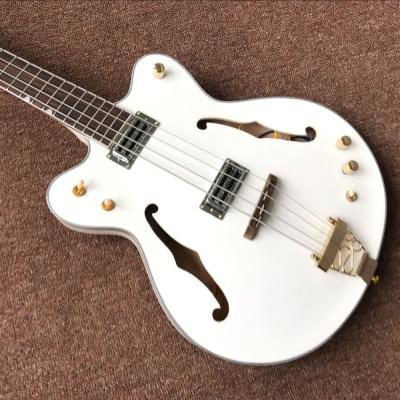 China New style,China Custom Jazz white F hollow body electric guitar,Rosewood fingerboard,vibrato system for sale