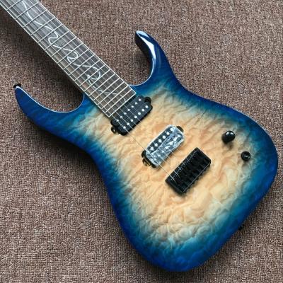 China New Style.custom handwork 6 Strings blue Electric Guitar.Rosewood fingerboard guitarra.support customization gitaar for sale