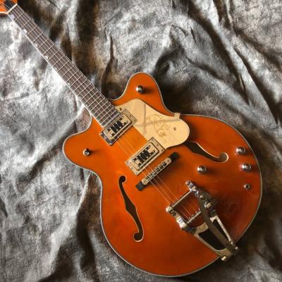 China Custom double F hollow body Jazz electric guitar 6 Strings,Rosewood fingerboard, Gold hardware gitaar,China Muscial Inst for sale