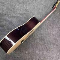 China AAAAA Solid Spruce Top OM Acoustic Guitar Solid Rosewood Back Sides Bone Nut for sale