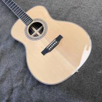 China AAAAA Solid Spruce Top OM Acoustic Guitar Solid Rosewood Back Sides Bone Nut for sale