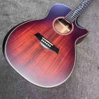 China AAAAA Solid Koa Top K24ce Acoustic Guitar Taylor Style Bone Nut Solid Koa Back for sale