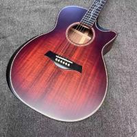 China AAAAA Solid Koa Top K24ce Acoustic Guitar Taylor Style Bone Nut Solid Koa Back for sale