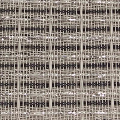 China Cabinet Grill Cloth Black/White with Silver Accent, 63