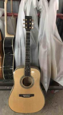 China MT Flamed All Solid Abalone Acoustic Guitar for sale