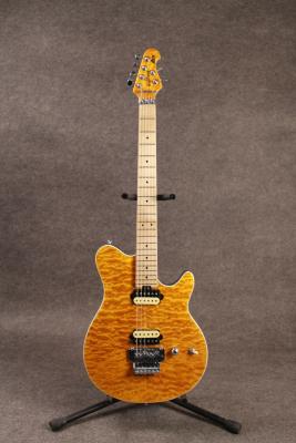 China Ernie Ball Music man AXis eletric guitar AAAAA grade quilted maple top floyd rose bridge for sale