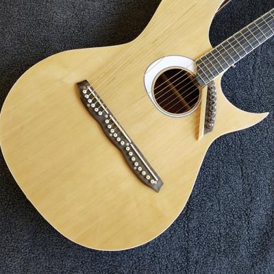 China High quality doulbe neck harp guitar,solid spruce top,wilkinson tuners,Double Head for sale